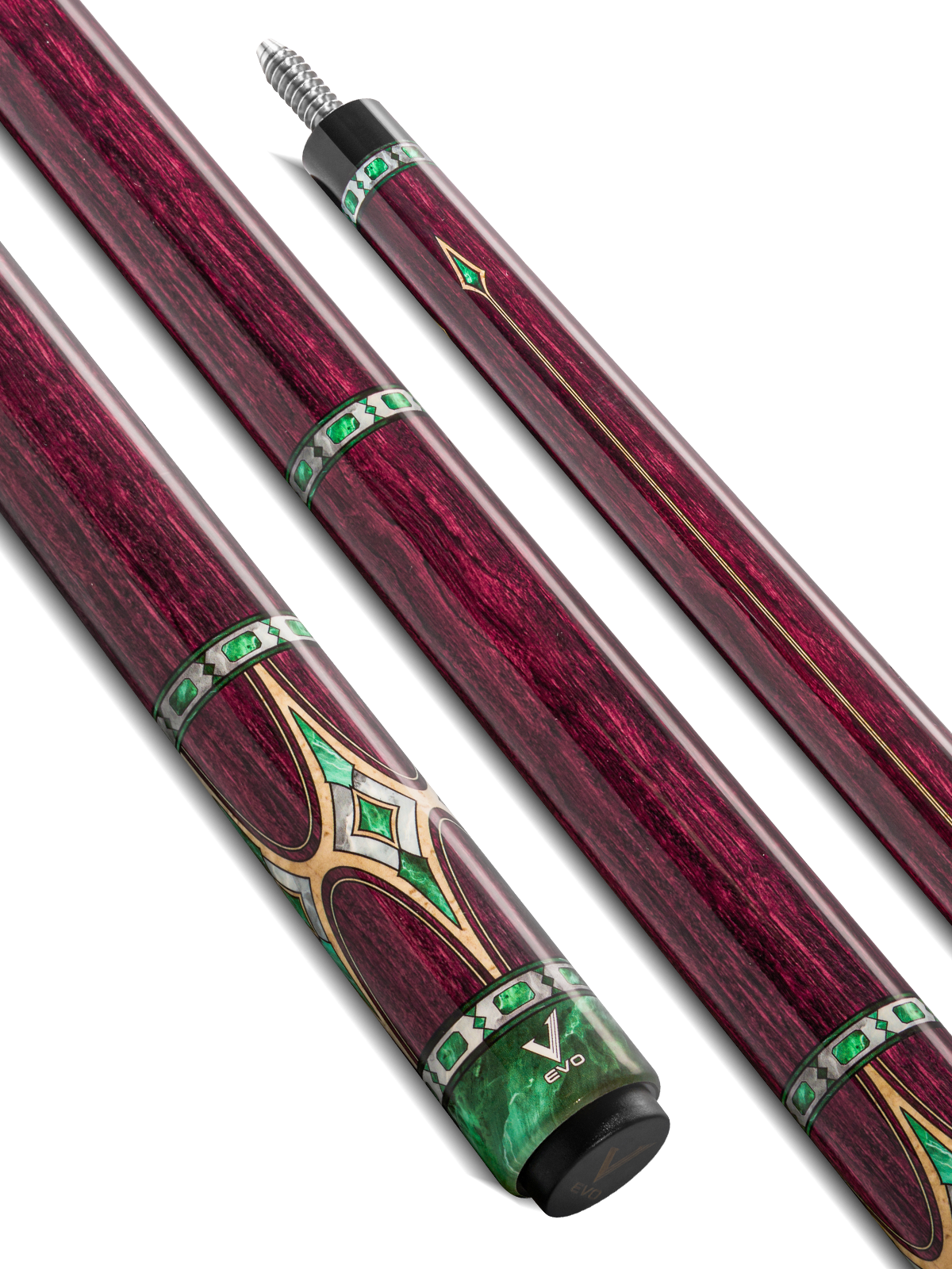 EVO ROYALE POOL CUE - GARNET CREST – Prime Cues